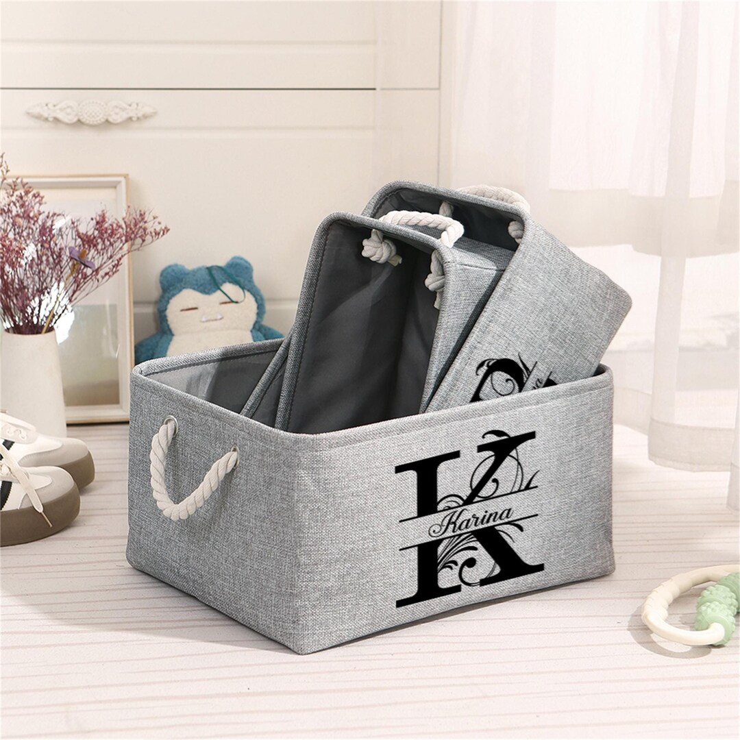 Personalized Toy Basket - Custom Name Storage Box, Storage Box ...