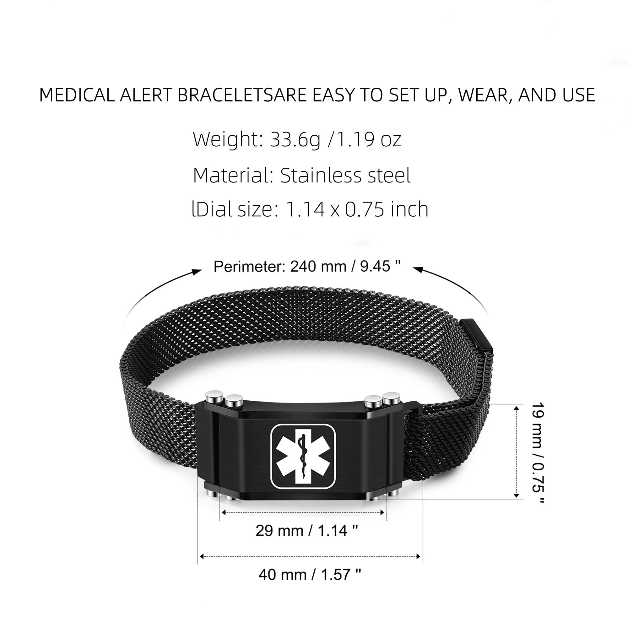 QR Code Medical Bracelet Emergency Medical Alert Bracelet Medical ID ...