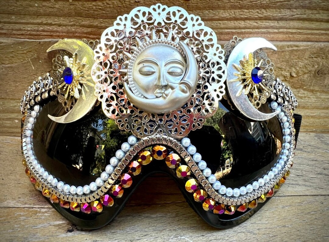 Star and Moon Unique Desert Goggles Rave Accessories - Etsy