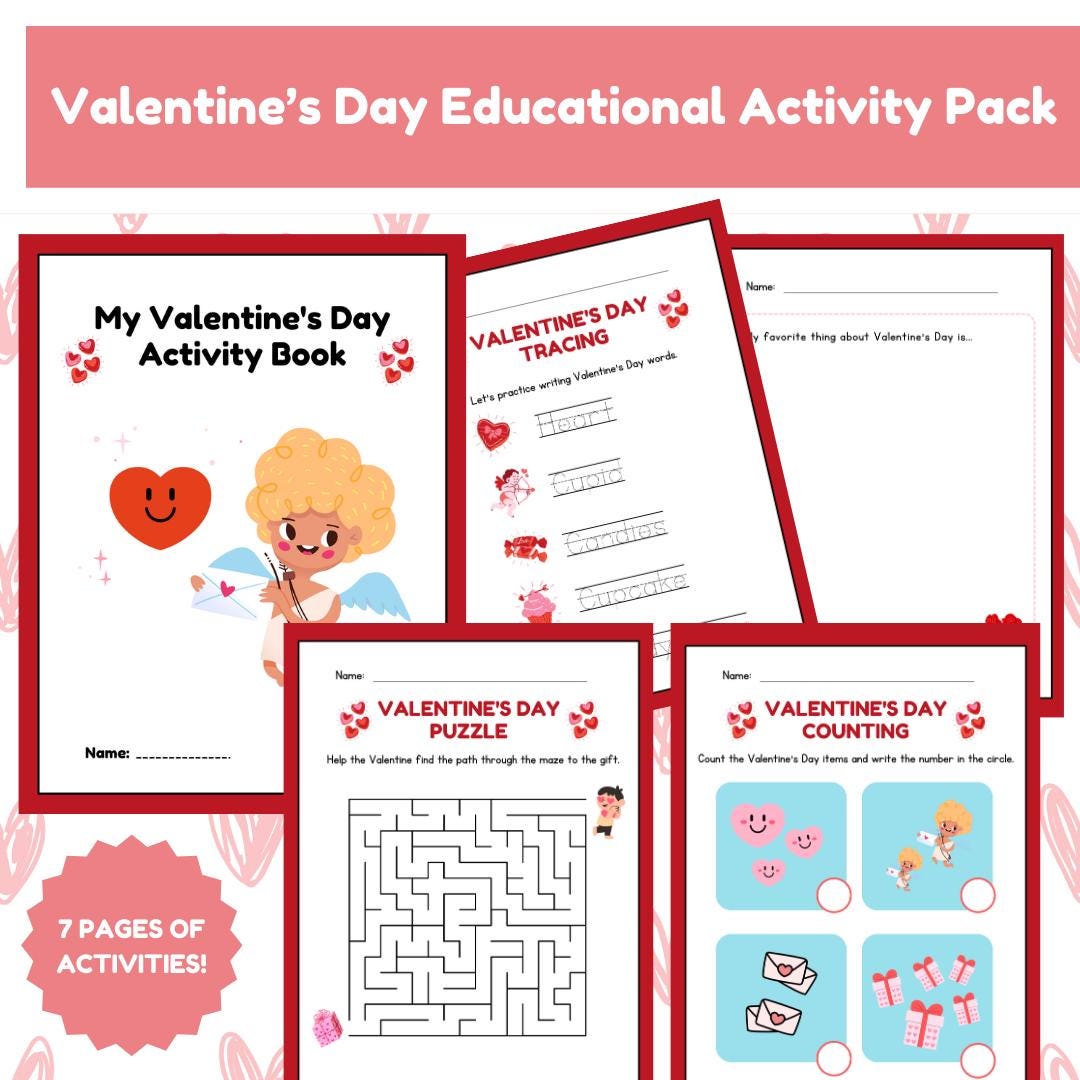 Valentine’s Day Educational Activity Pack | Fun Learning Activities for ...