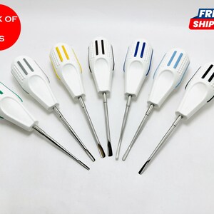 Dental Luxator Tooth Extraction Root Forceps Extracting Root Luxator 7 ...