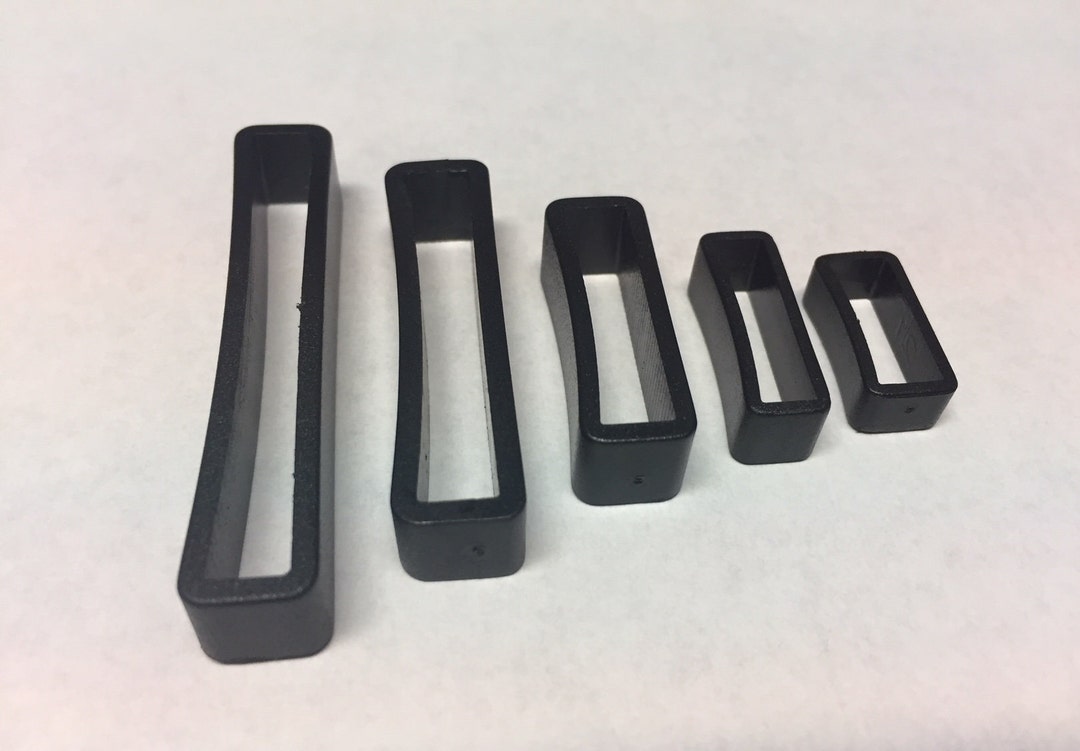 Black Plastic Keeper Loop 3/8, 1/2, 5/8, 3/4, 1, 1.5, 2 Inch Width ...