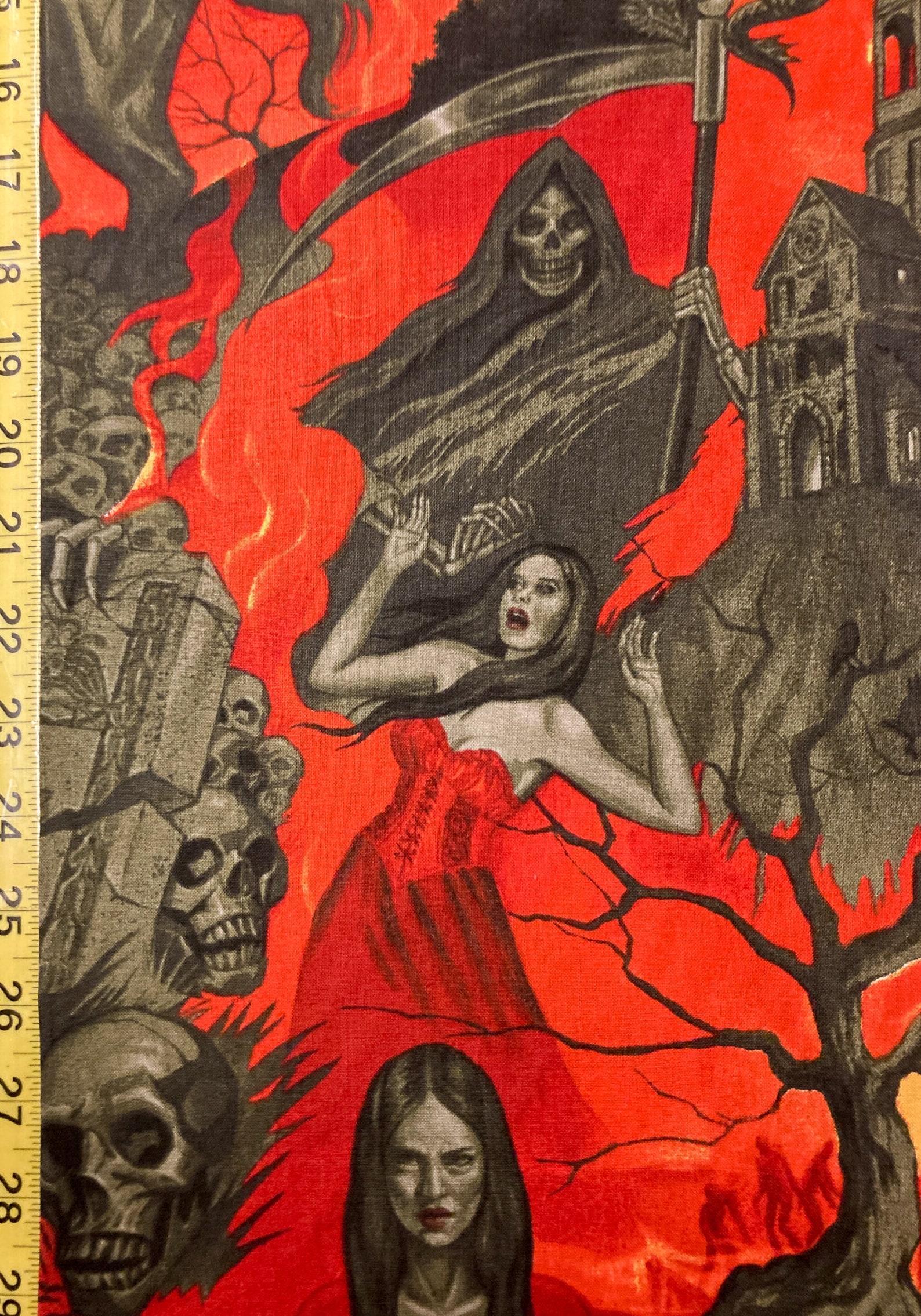 Midnight Shadows Alexander Henry Fabric Grim Reaper Horse - Etsy