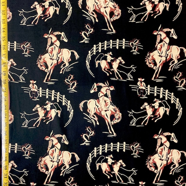 Western Print Fabric by the Yard - Etsy