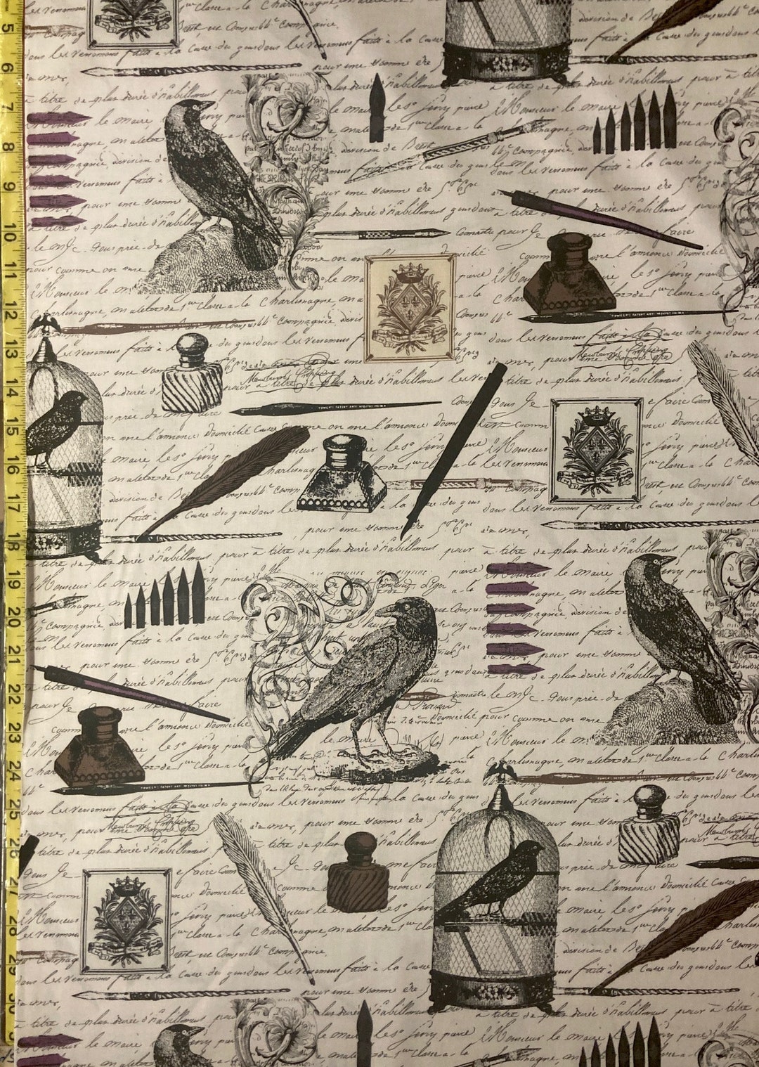 Edgar Michael Miller Poe Raven Literature ( Yard or Half Yard ) - Etsy