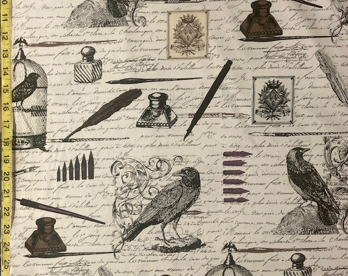 Edgar Michael Miller Poe Raven Literature ( Yard or Half Yard ) - Etsy