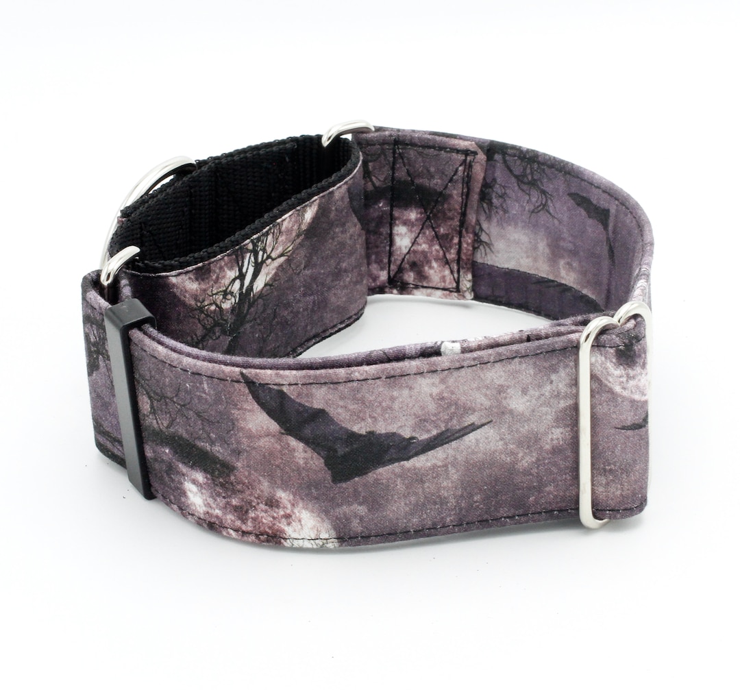 Bats Dog Collar - Martingale or Buckle 1"- 2" Width Collars - Etsy