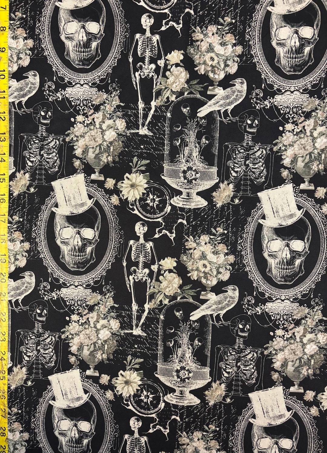 Nevermore Evermore Cream & Black Michael Miller ( Yard or Half Yard ...