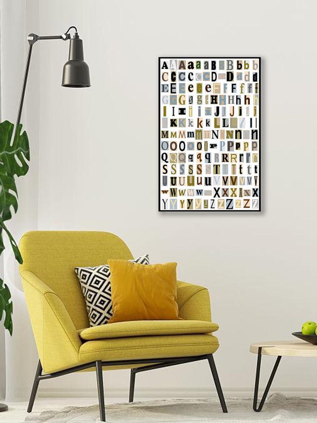 Vintage Alphabet Letters Poster Poster-movie Poster,vintage Poster ...