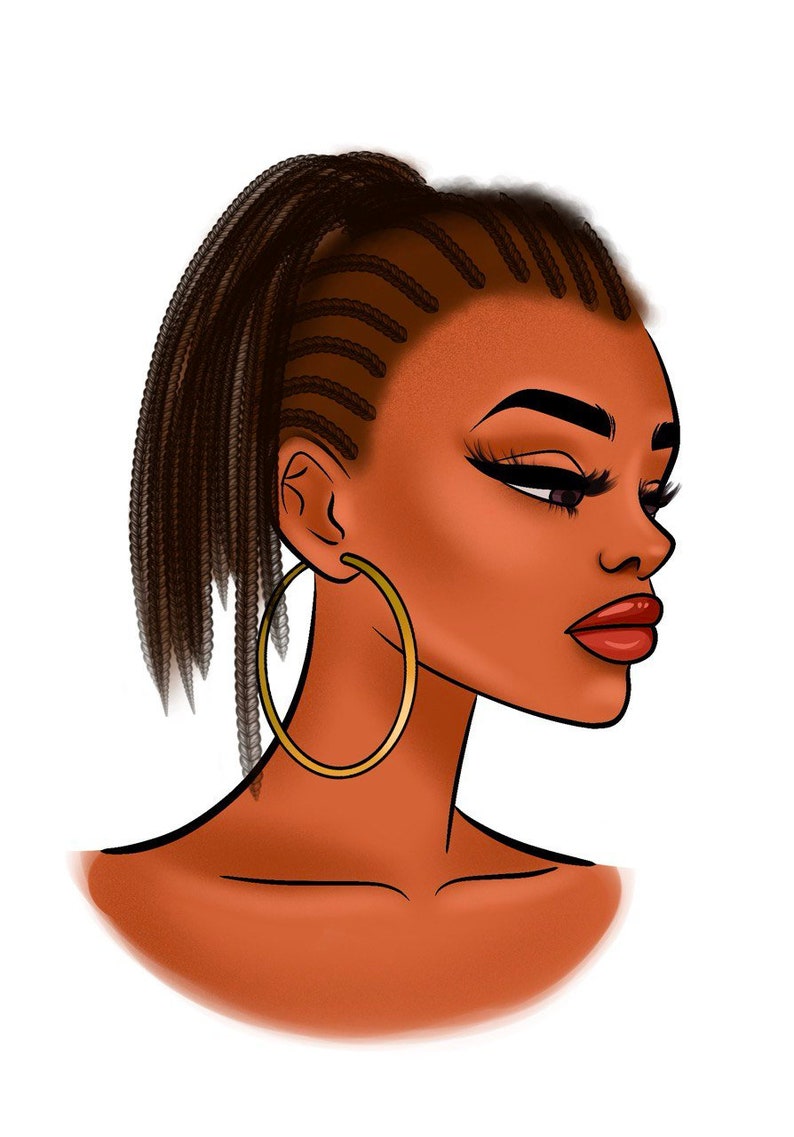 Procreate Hair Brushes - Braids, Locs Drawing for Paintings, Comic ...