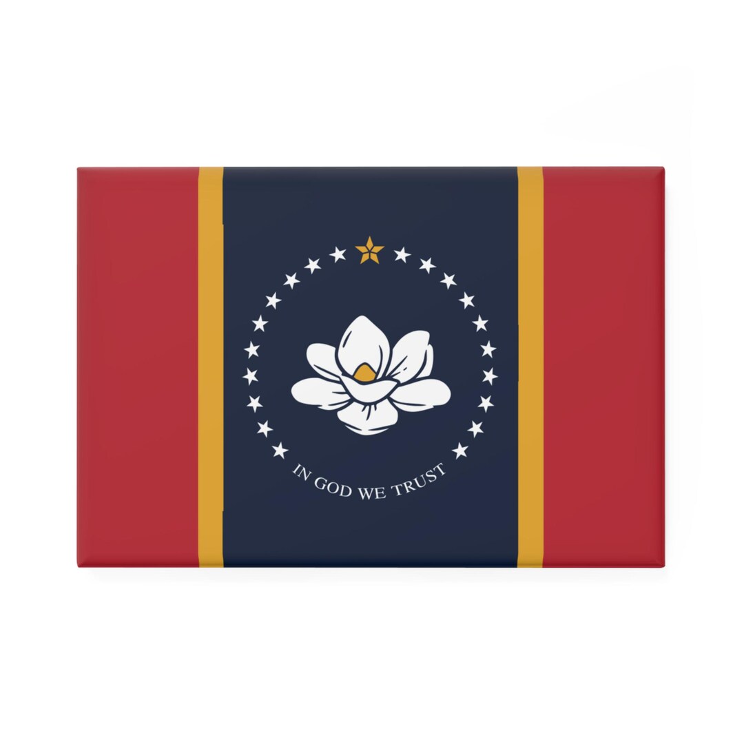 Mississippi State Flag Magnet, Fridge Magnet, Home Decor, Gifts for ...