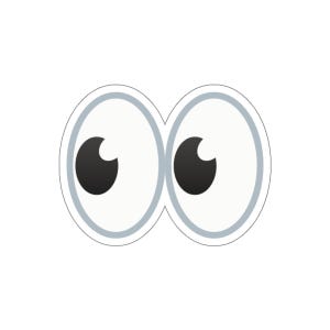 Eyes Emoji Sticker | Kiss Cut Stickers | Fun Sticker Decorations | Fun ...