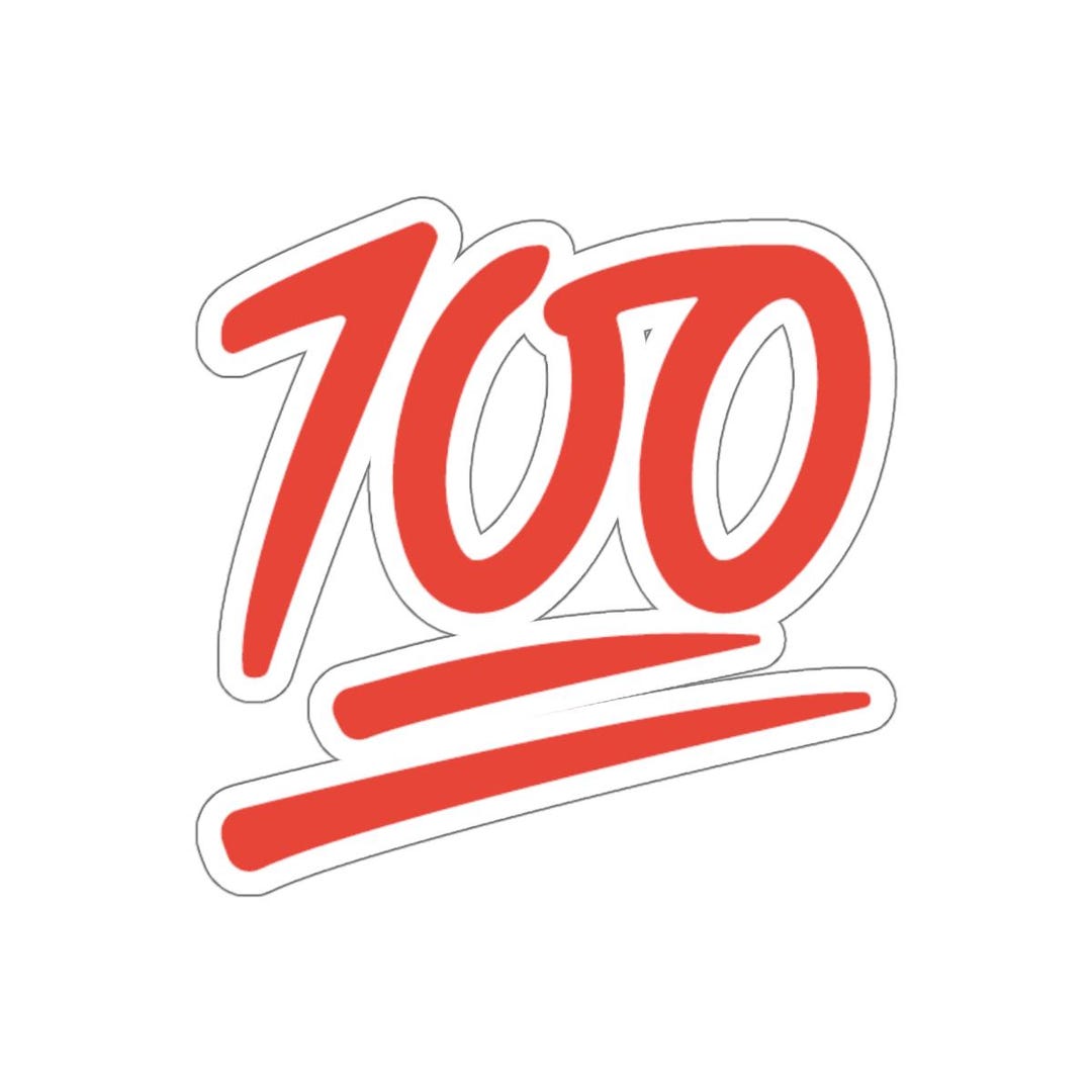100 Emoji Sticker | 100% Sticker | Fun Sticker Decorations | Fun Gift ...