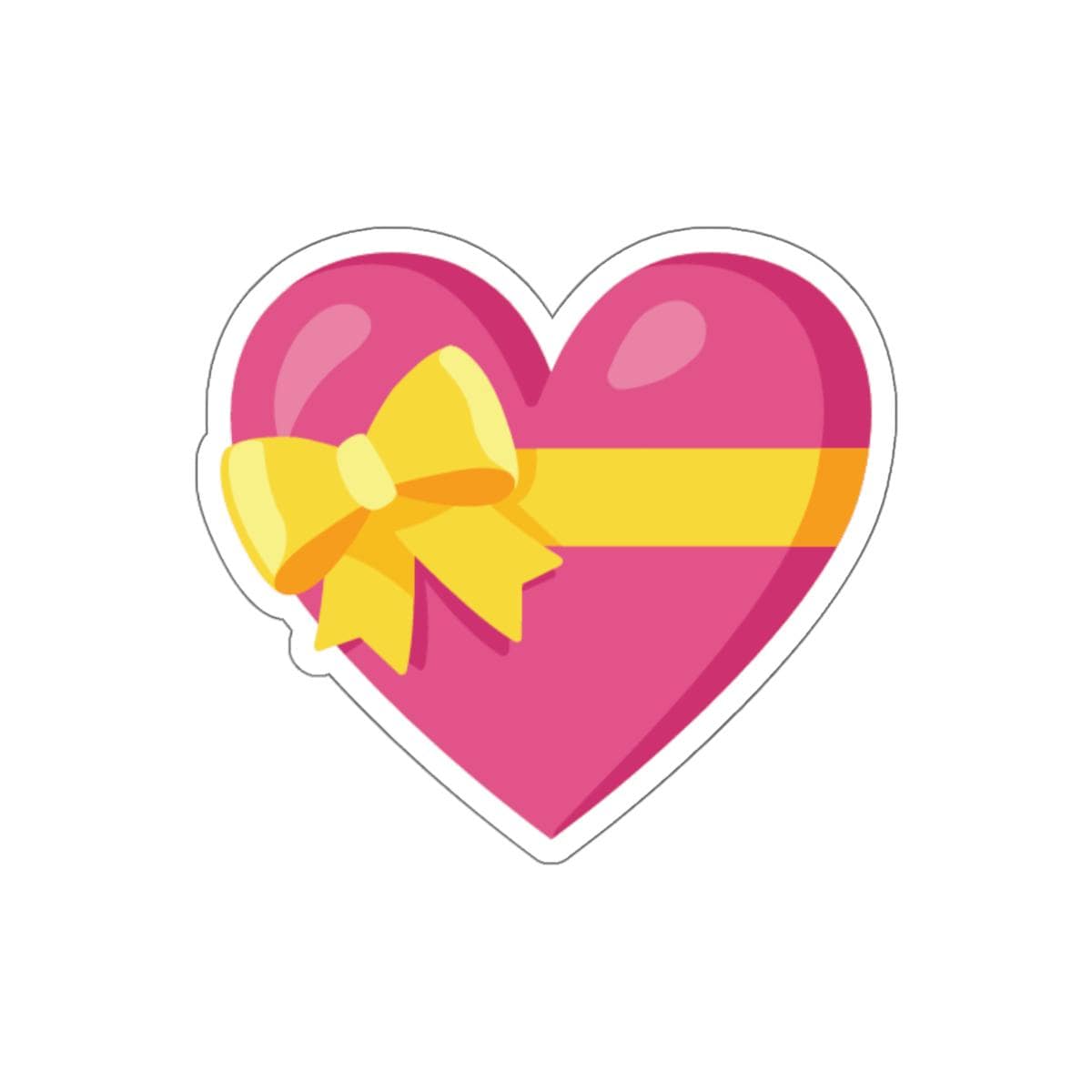 Heart W/ Ribbon Emoji Sticker | Heart Sticker | Fun Sticker Decorations ...