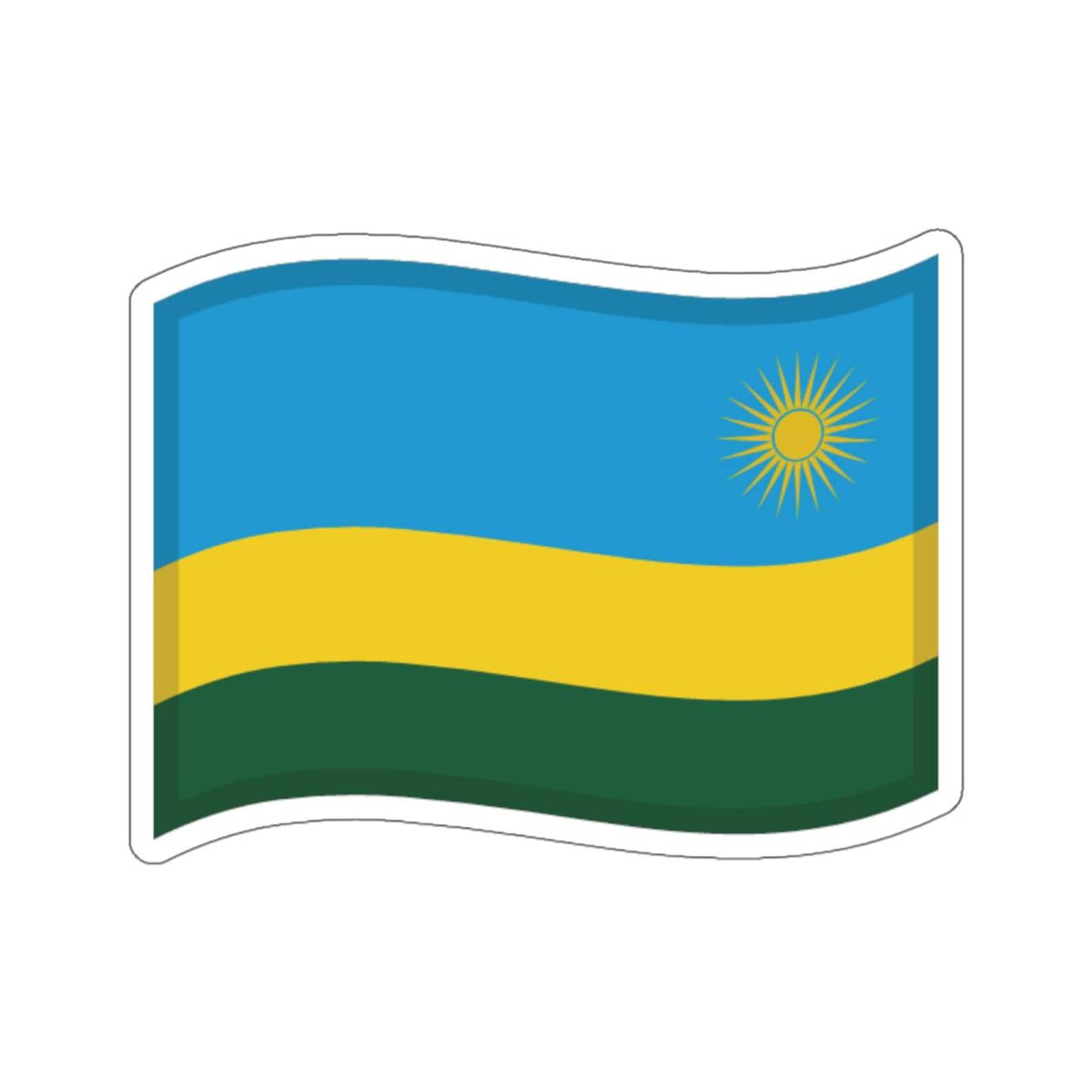Rwanda Flag Sticker | Rwandan Flag | Fun Sticker Decoration | Fun Gift ...