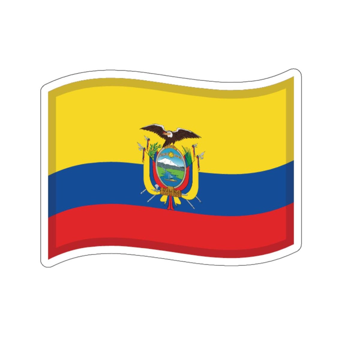 Ecuador Flag Sticker | Ecuadoran Flag | Fun Sticker Decoration | Fun ...