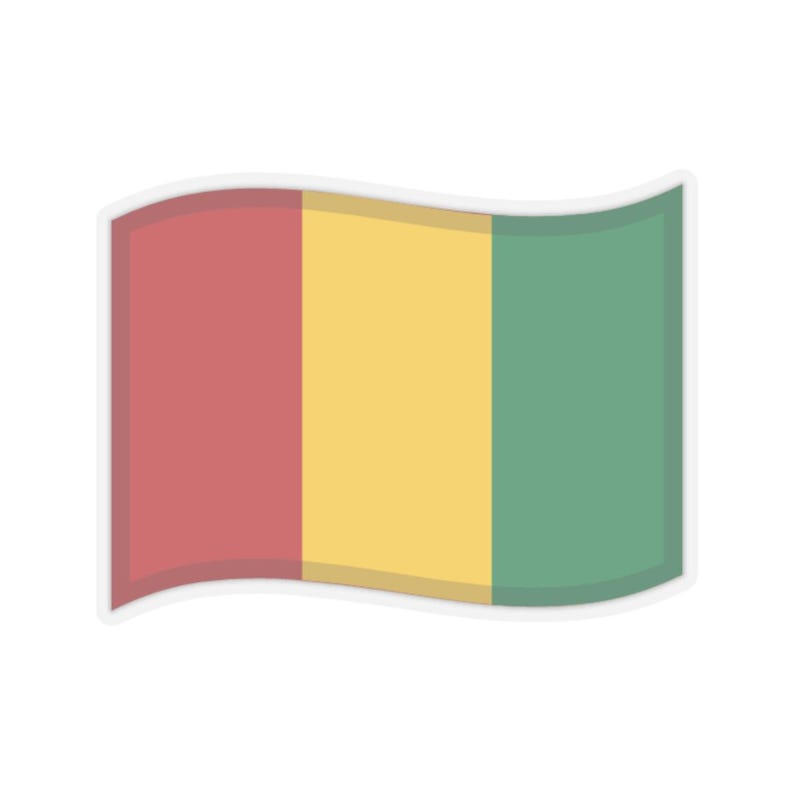 Guinea Flag Sticker | Fun Sticker Decoration | Fun Gift | Laptop ...