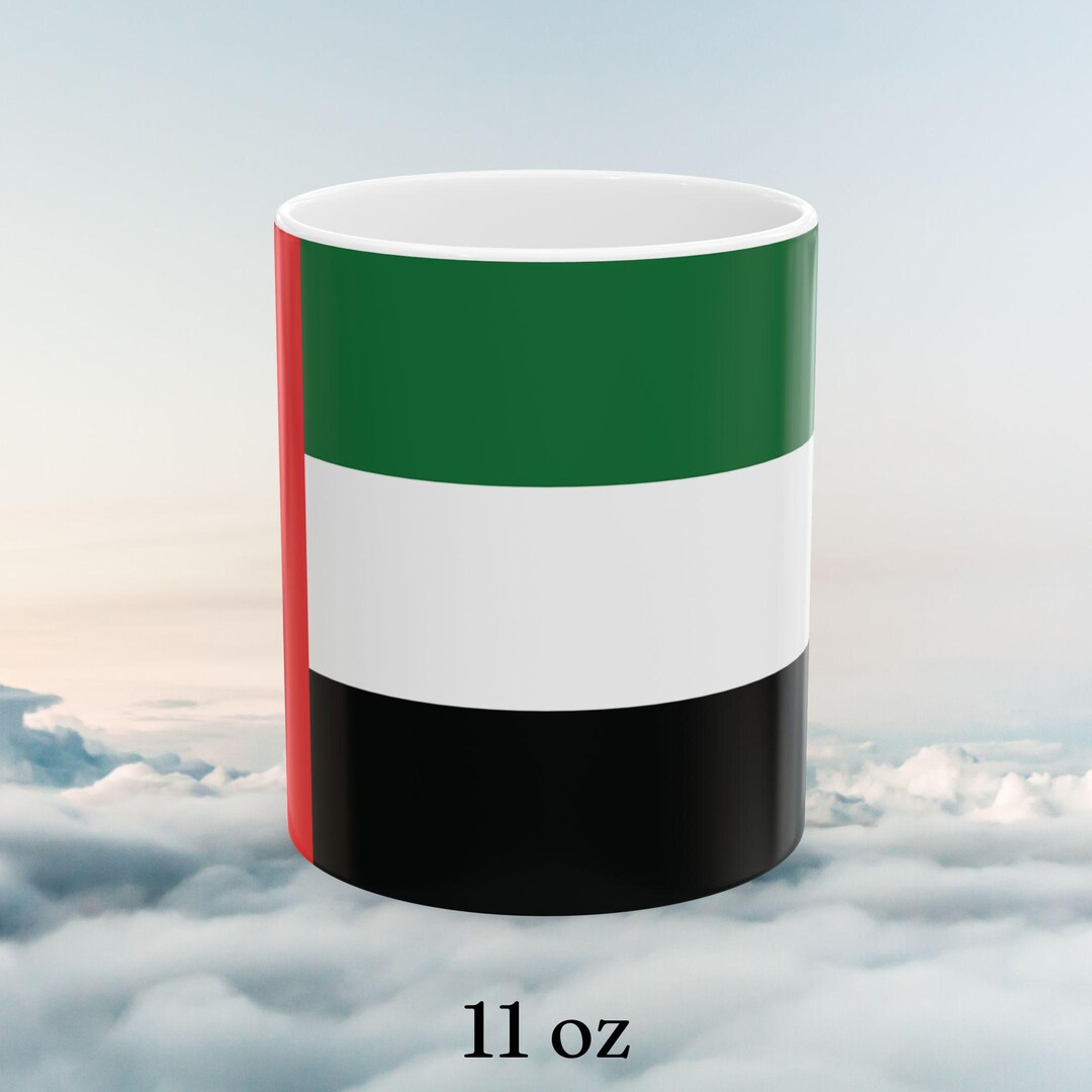 U.A.E. Flag Coffee Mug, Coffee Cup, United Arab Emirates, UAE - Etsy