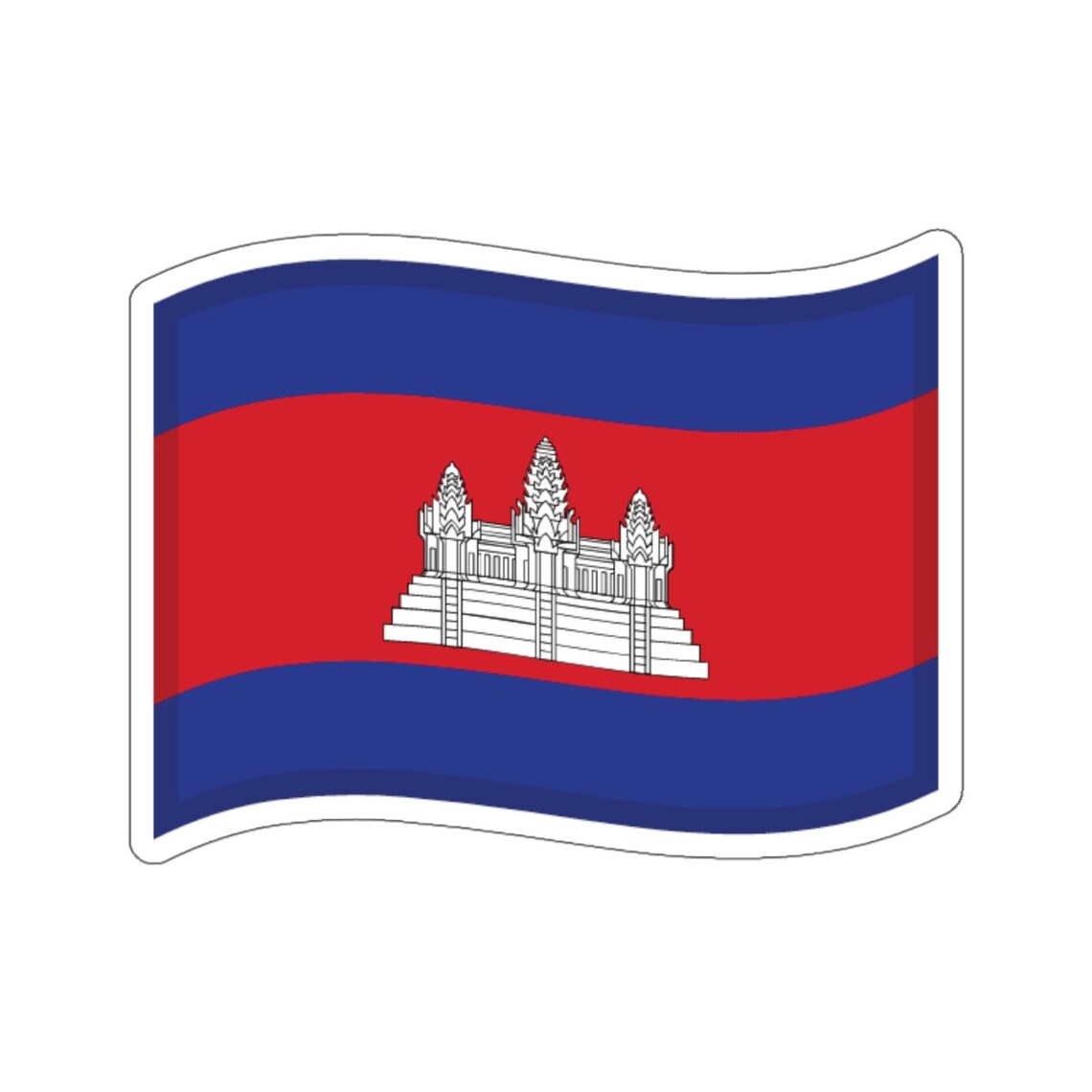 Cambodian Flag Sticker | Khmer | Fun Sticker Decorations | Fun Gift ...