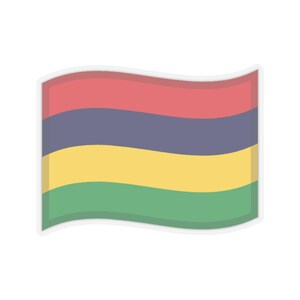 Mauritius Flag Sticker | Fun Sticker Decoration | Fun Gift | Laptop ...
