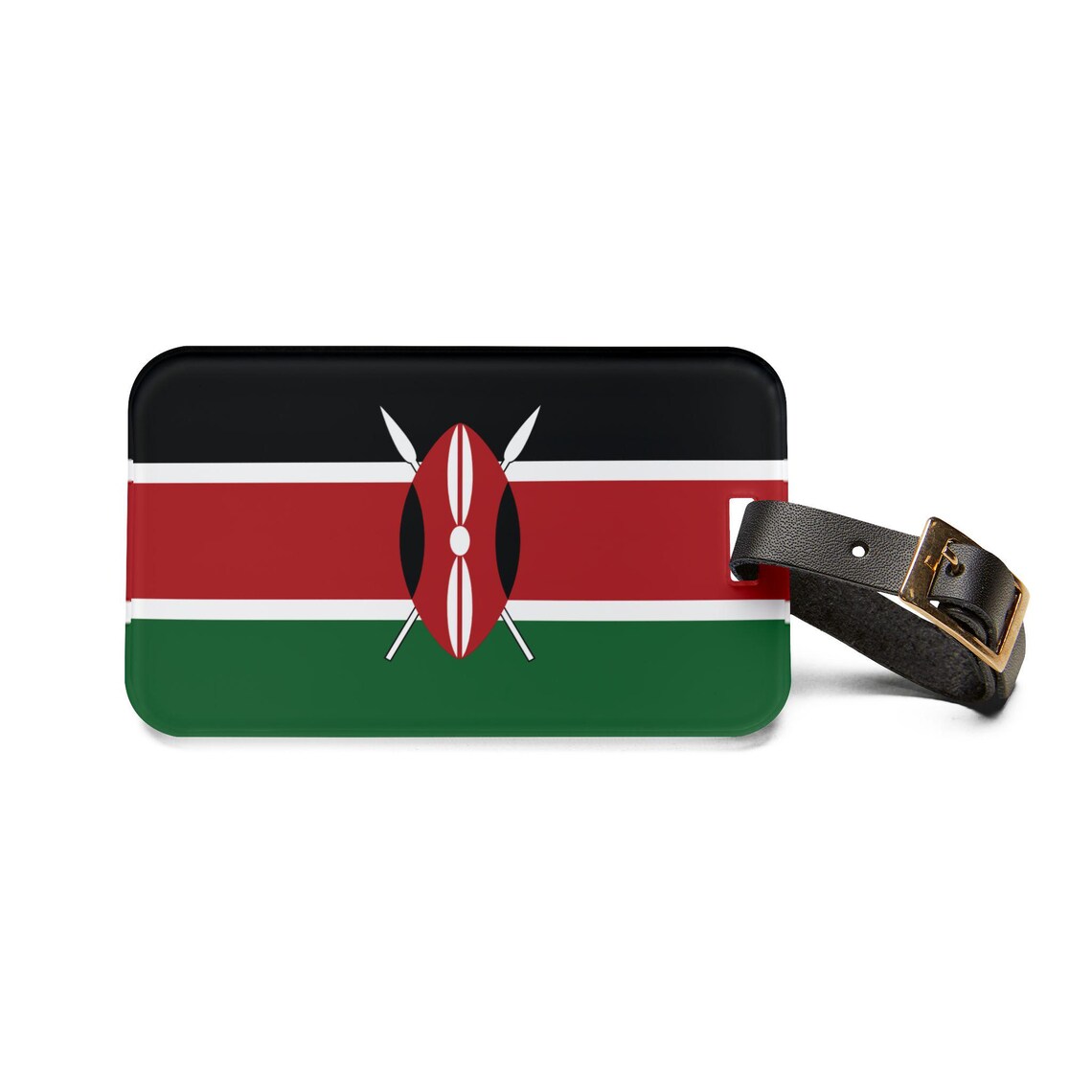 Kenya Flag Luggage Tag, Kenyan Flag Suitcase Tag, Gym Bag Tag, Backpack ...