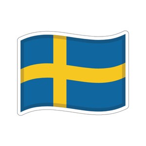 Sweden Flag Sticker | Swedish Flag | Fun Sticker Decoration | Fun Gift ...