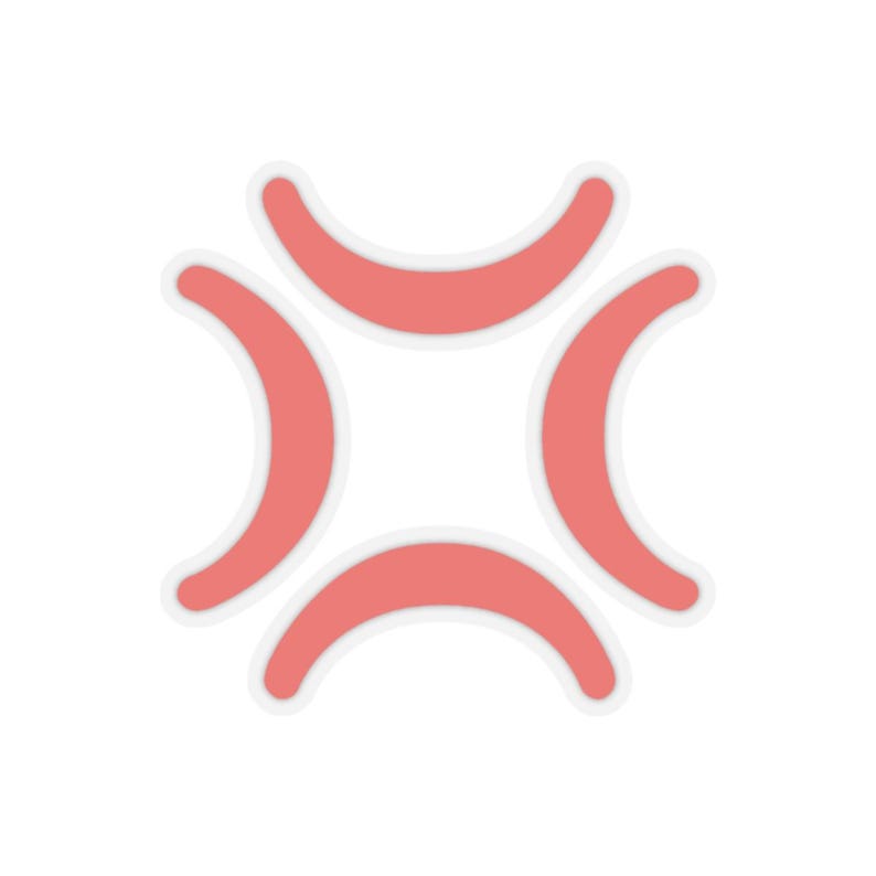 Anger Emoji Sticker Anger Sticker Fun Sticker Decorations Fun Gift ...