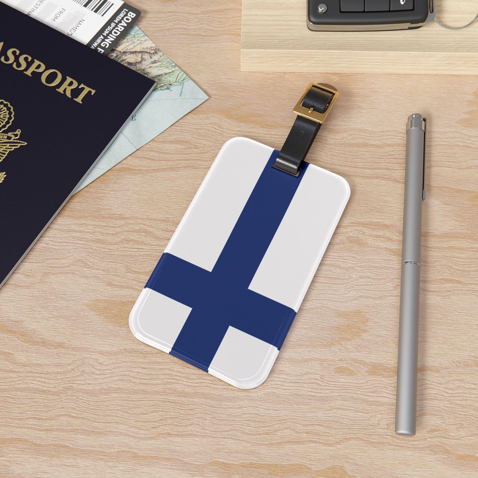 Finland Flag Luggage Tag, Finnish Flag Suitcase Tag, Gym Bag Tag ...