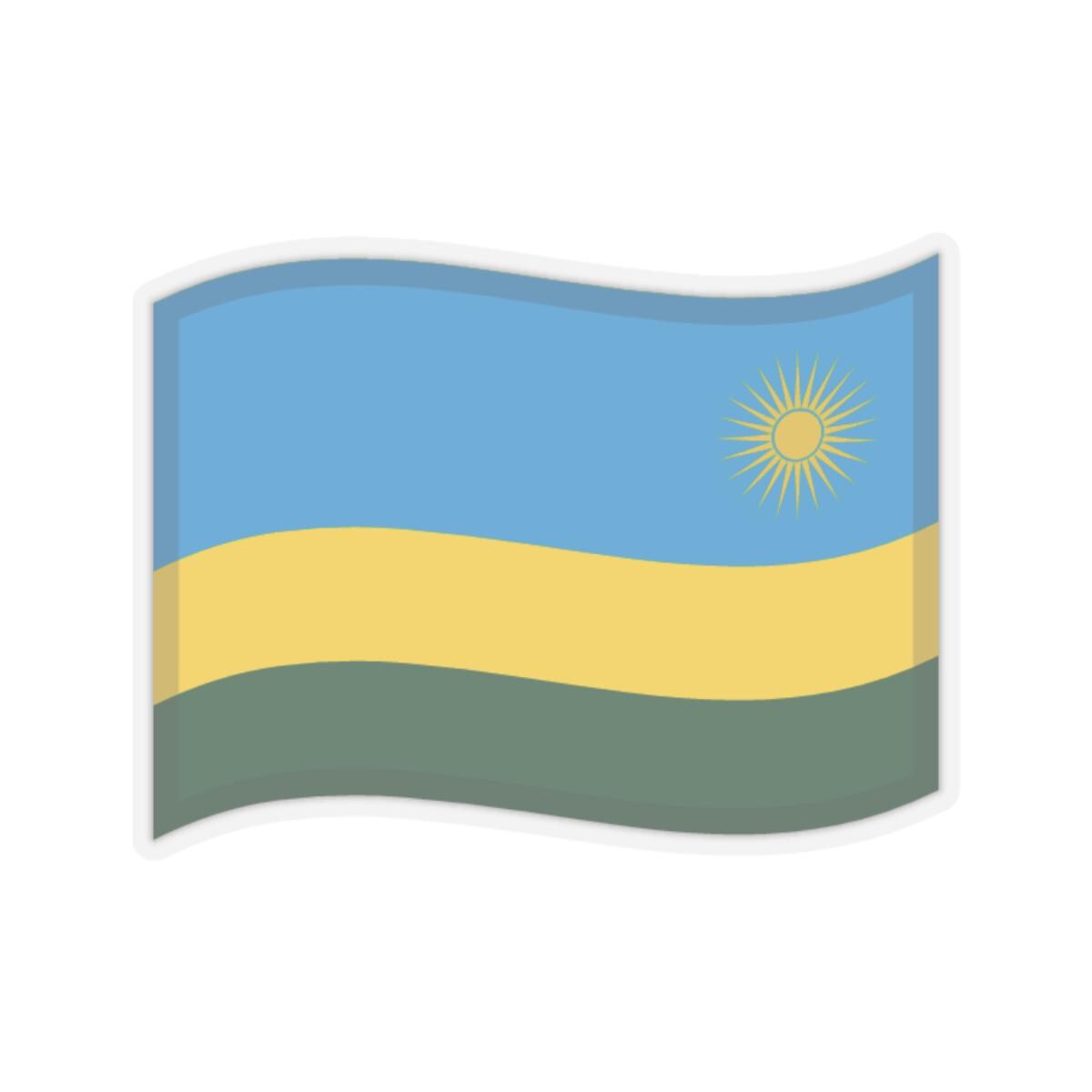Rwanda Flag Sticker | Rwandan Flag | Fun Sticker Decoration | Fun Gift ...