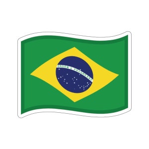 Brazilian Flag Sticker | Brazil Flag | Fun Sticker Decorations | Fun ...