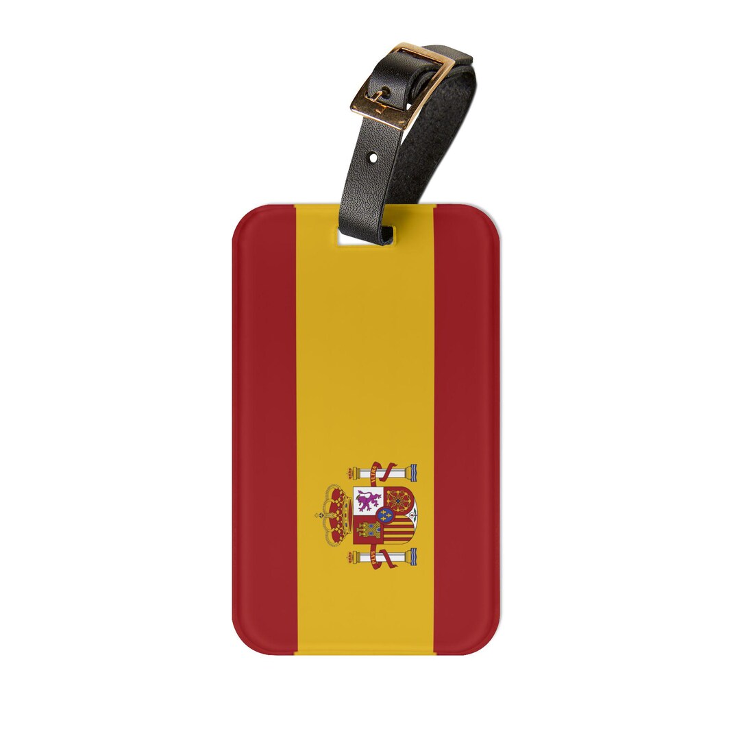 Spain Flag Luggage Tag, Spanish Flag Baggage Tag, Spain Suitcase Tag ...