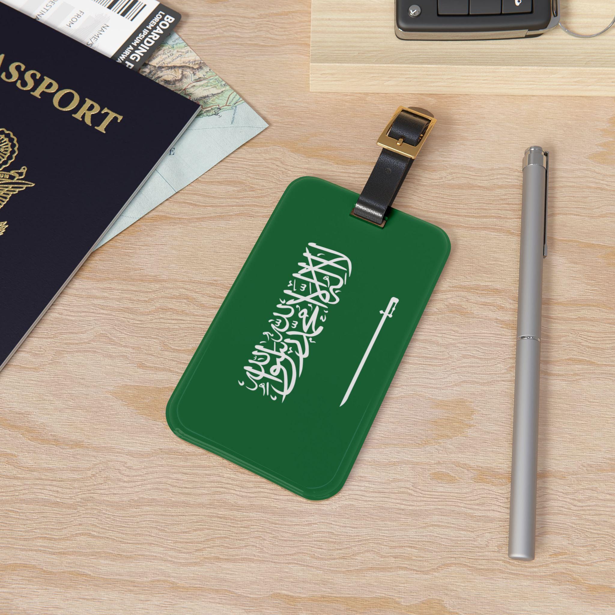 Saudi Arabia Flag Luggage Tag, Saudi Arabian Flag Suitcase Tag, Gym Bag Tag, Backpack Tag ...