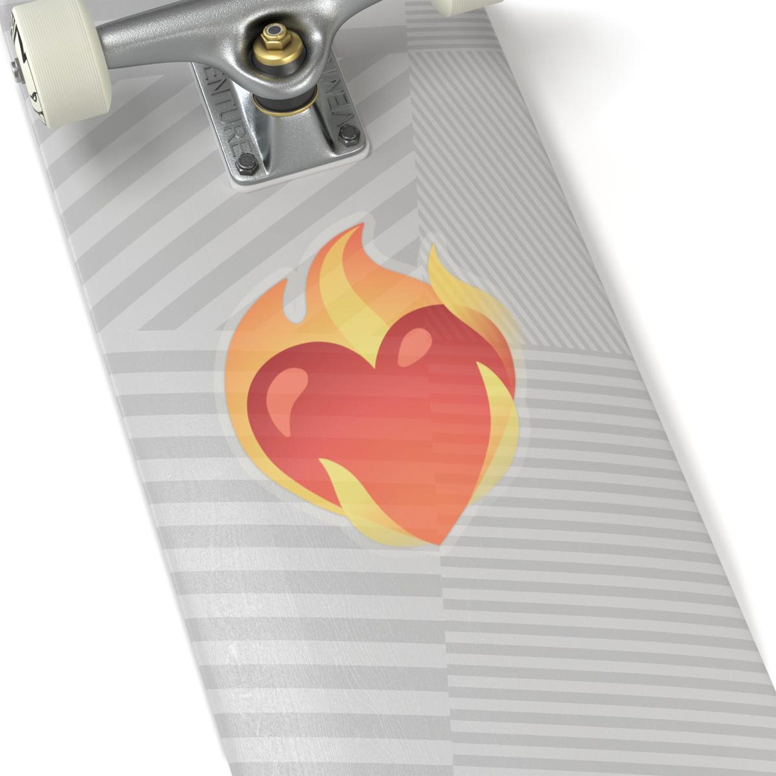 Flaming Heart Emoji Sticker | Heart Sticker | Fun Sticker Decorations ...