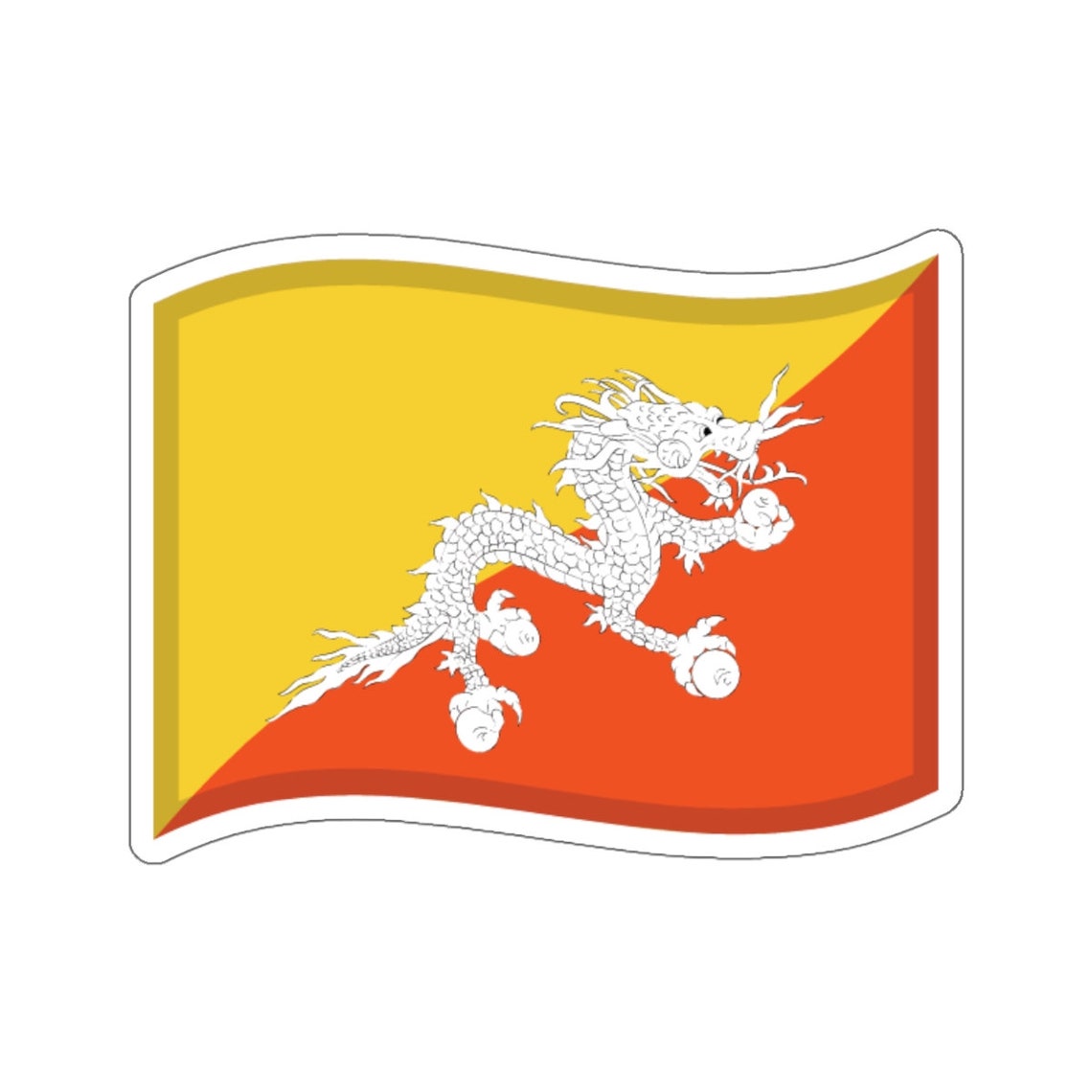 Bhutan Flag Sticker | Bhutanese Flag | Fun Sticker Decorations | Fun ...