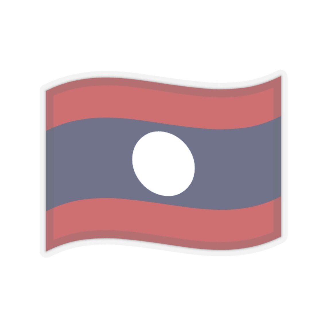 Laos Flag Sticker | Lao Flag | Fun Sticker Decorations | Fun Gift ...