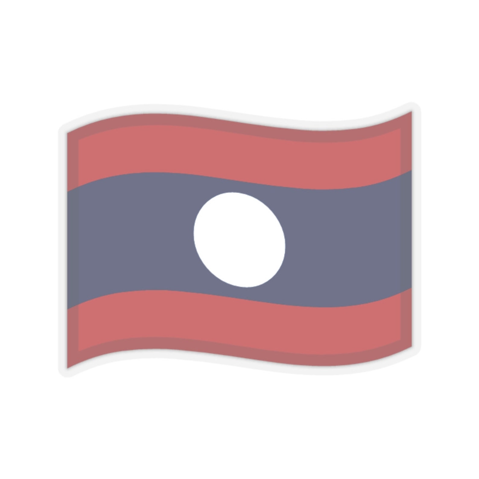 Laos Flag Sticker | Lao Flag | Fun Sticker Decorations | Fun Gift ...