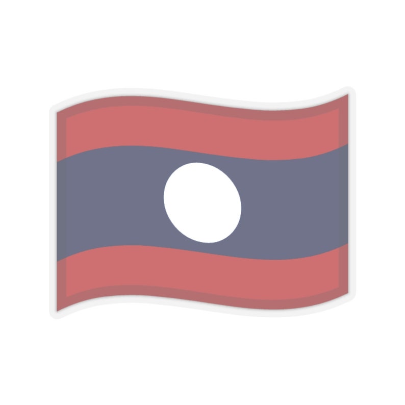 Laos Flag Sticker | Lao Flag | Fun Sticker Decorations | Fun Gift ...