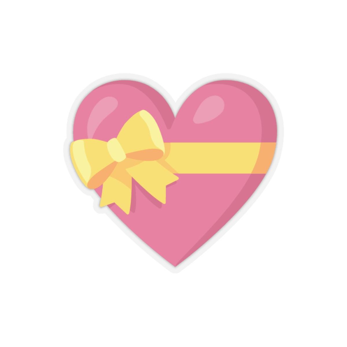 Heart W/ Ribbon Emoji Sticker | Heart Sticker | Fun Sticker Decorations ...