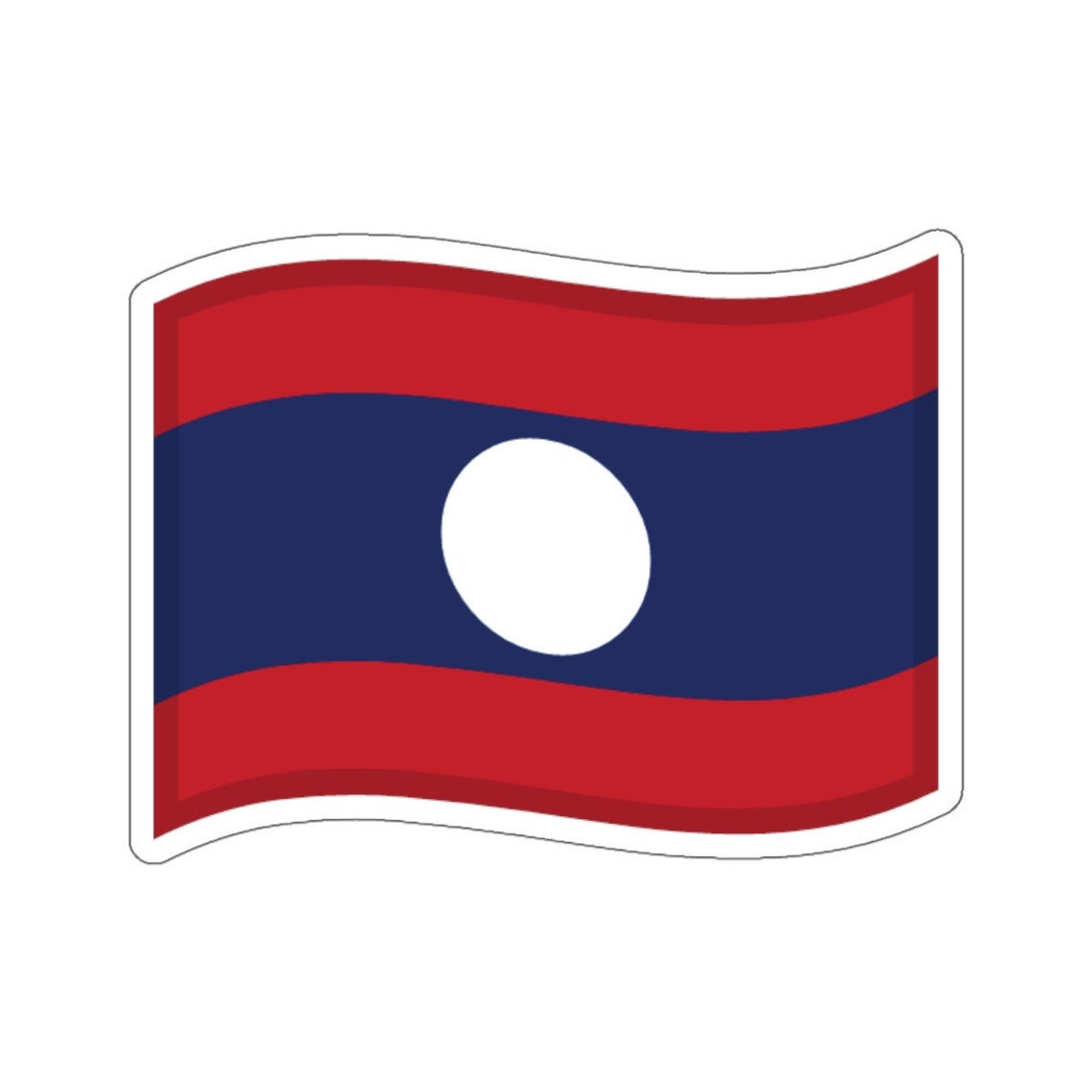 Laos Flag Sticker | Lao Flag | Fun Sticker Decorations | Fun Gift ...