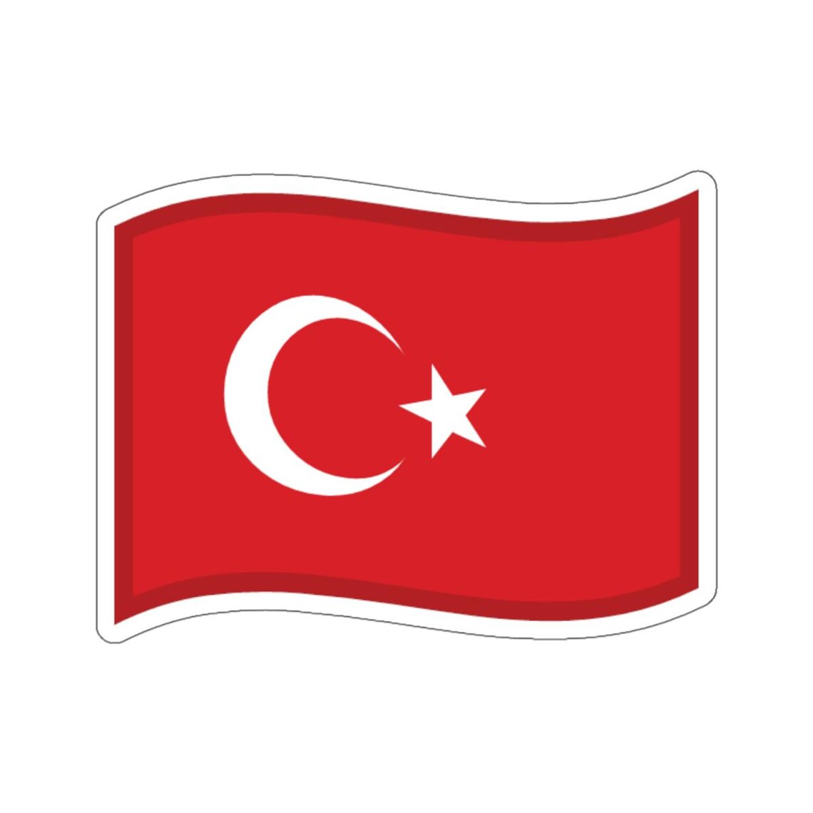 Turkiye Flag Sticker | Turkish Flag | Fun Sticker Decoration | Fun Gift ...