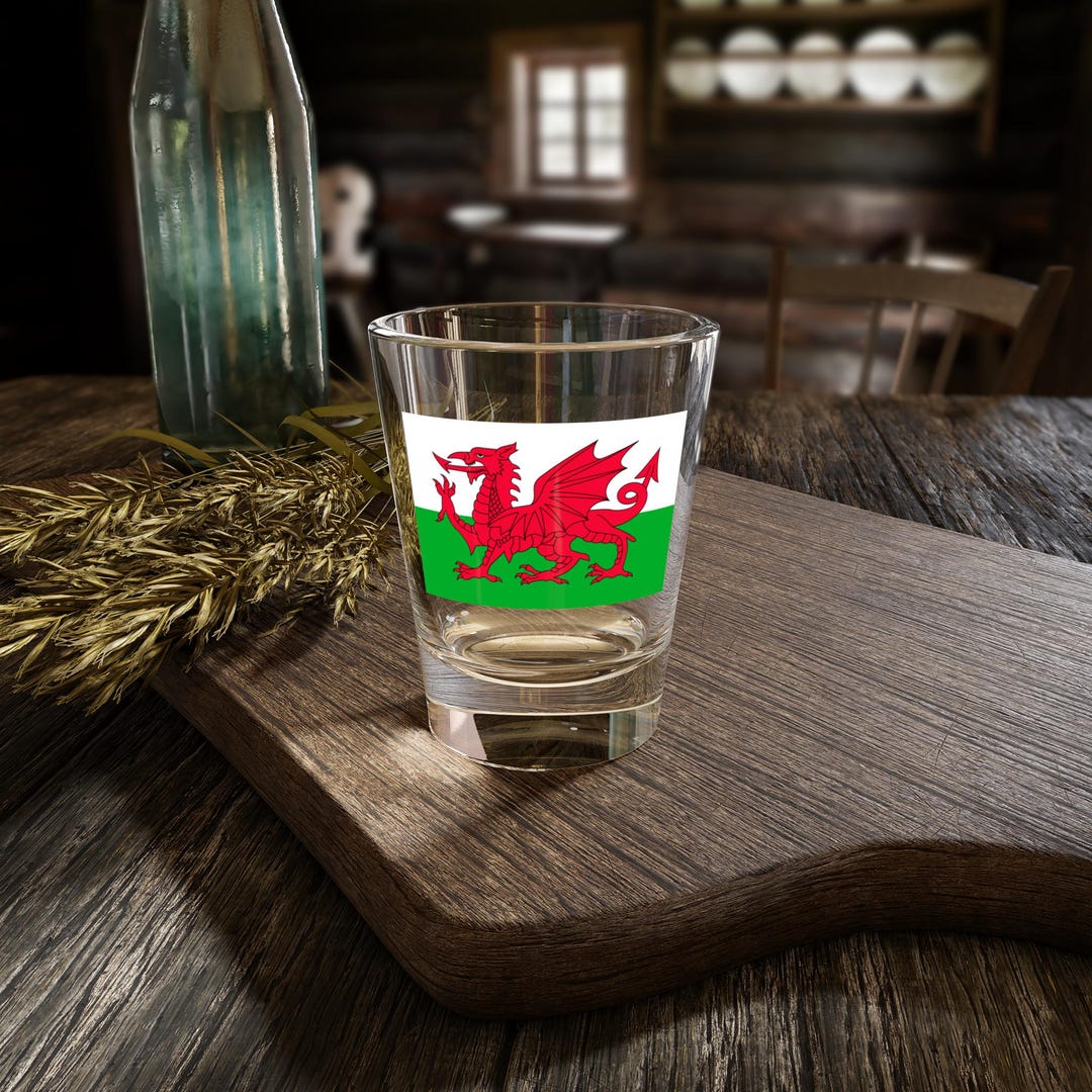Welsh Flag Shot Glass, Unique Barware for Home, Drinkware Gift for ...