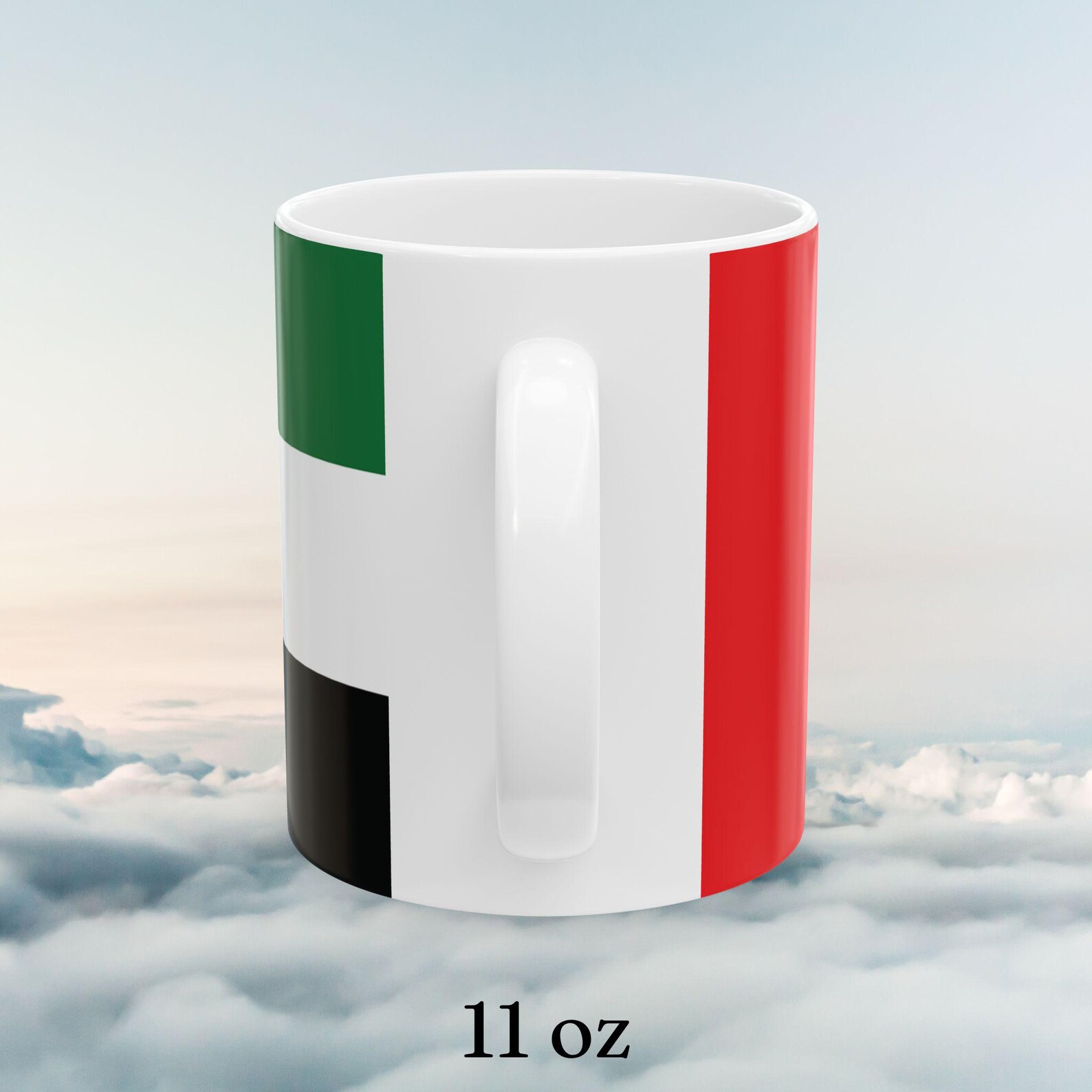 U.A.E. Flag Coffee Mug, Coffee Cup, United Arab Emirates, UAE - Etsy