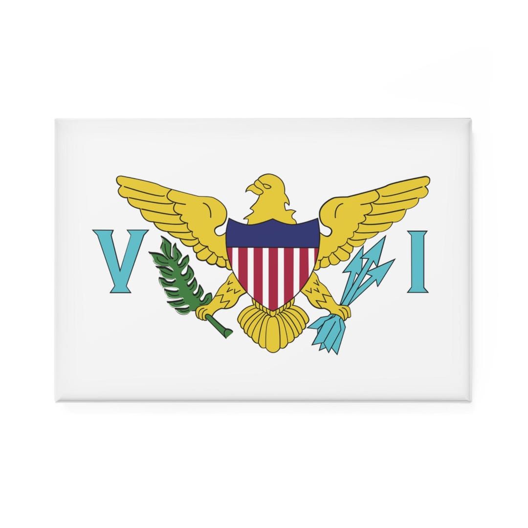 US Virgin Islands Flag Magnet, Fridge Magnet, Home Decor, Gifts for ...