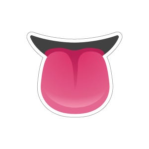 Tongue Emoji Sticker | Tongue Sticker | Fun Sticker Decorations | Fun ...
