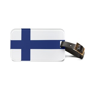 Finland Flag Luggage Tag, Finnish Flag Suitcase Tag, Gym Bag Tag ...