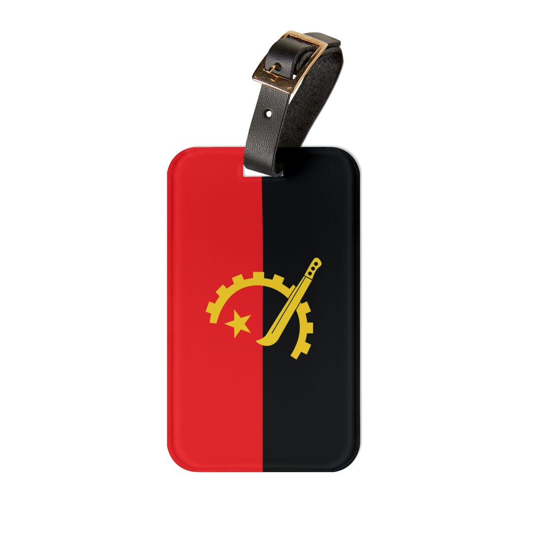 Angola Flag Luggage Tag, Angolan Flag Suitcase Tag, Gym Bag Tag ...