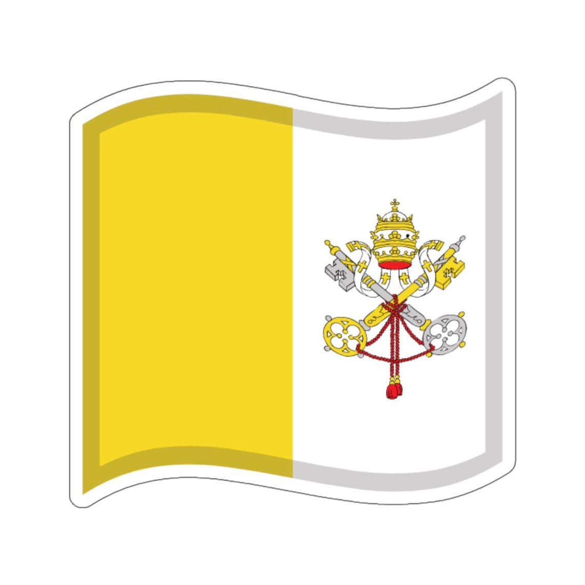 Vatican City Flag Sticker | Fun Sticker Decorations | Fun Gift | Laptop ...
