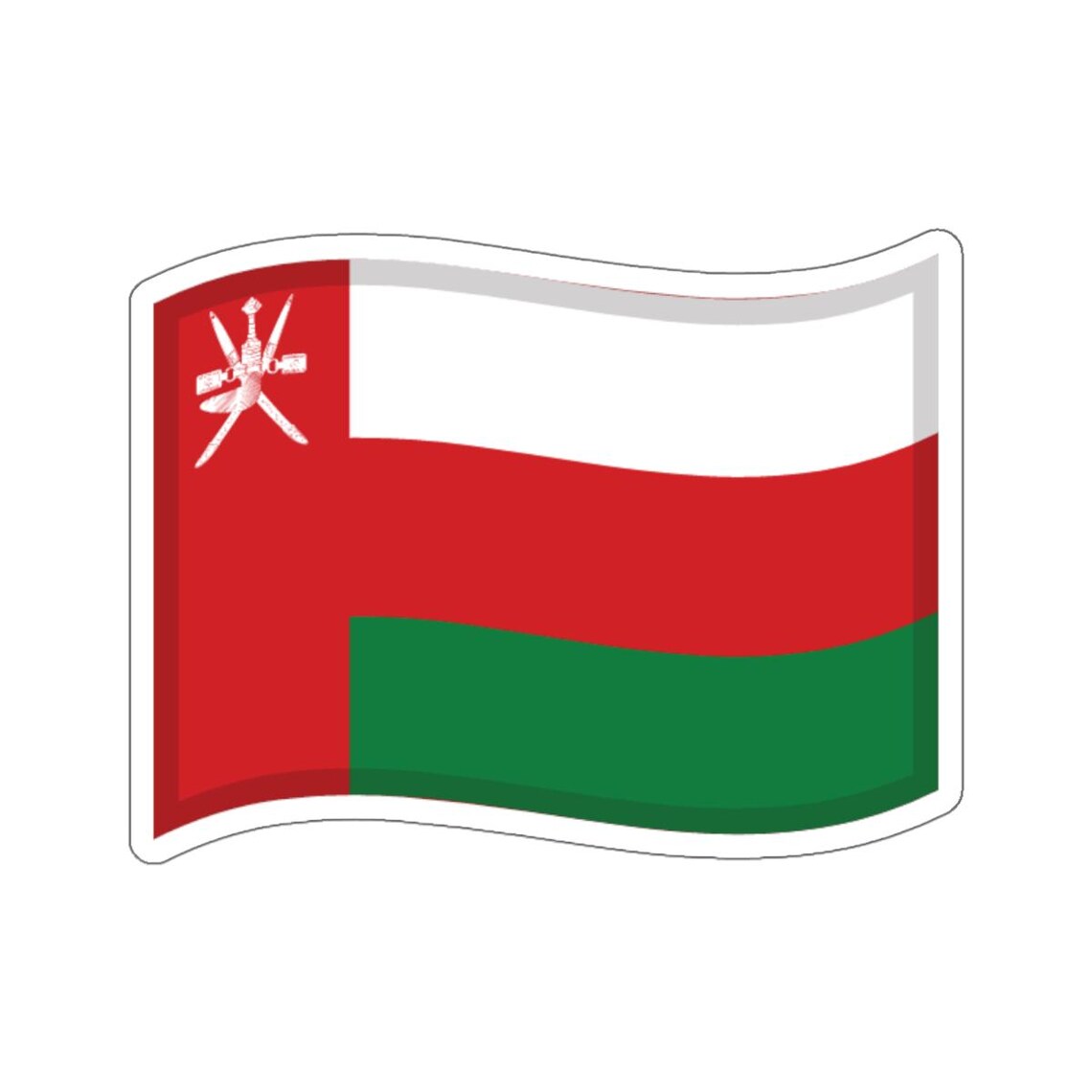 Oman Flag Sticker | Omani Flag | Fun Sticker Decoration | Fun Gift ...