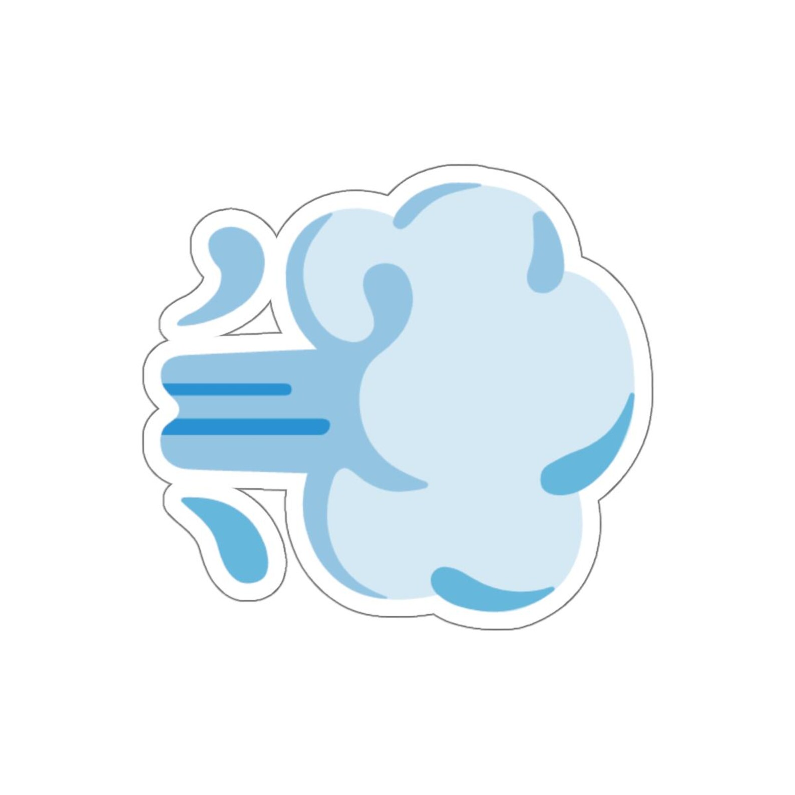 Dashing Emoji Sticker | Cloud Dust Sticker | Fun Sticker Decorations ...