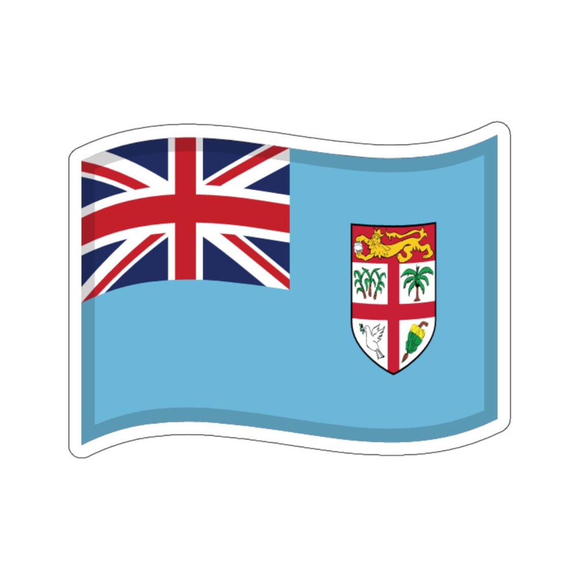 Fiji Flag Sticker | Fijian Flag | Fun Sticker Decoration | Fun Gift ...